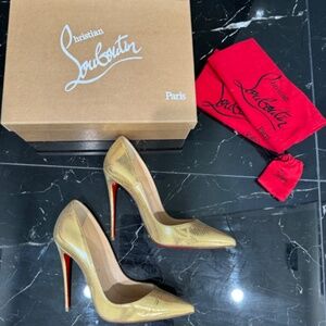 Christian Louboutin | Shoes | Christian Louboutin So Kate 2 Metallic ...